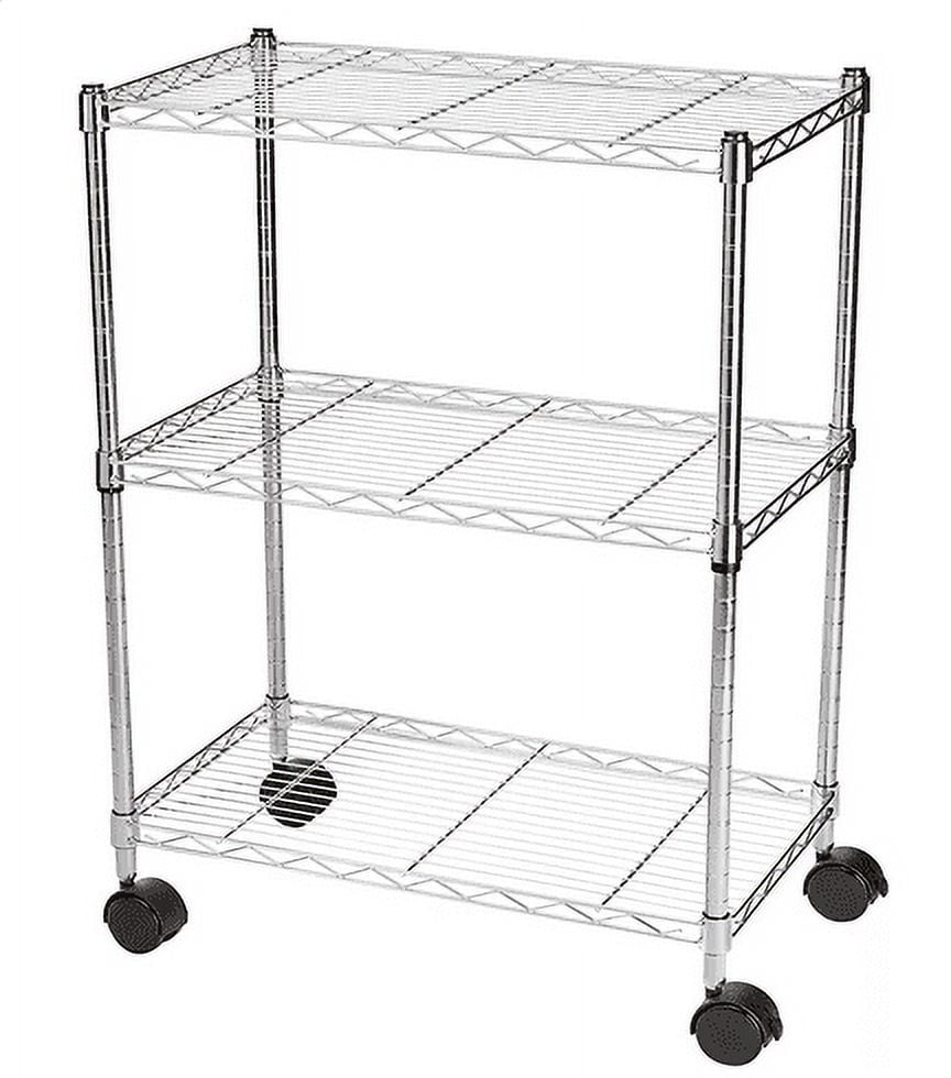 UBesGoo 3-Shelf Steel Wire Shelving, 23 UBesGoo 3-Shelf Steel Wire Shelving, 23