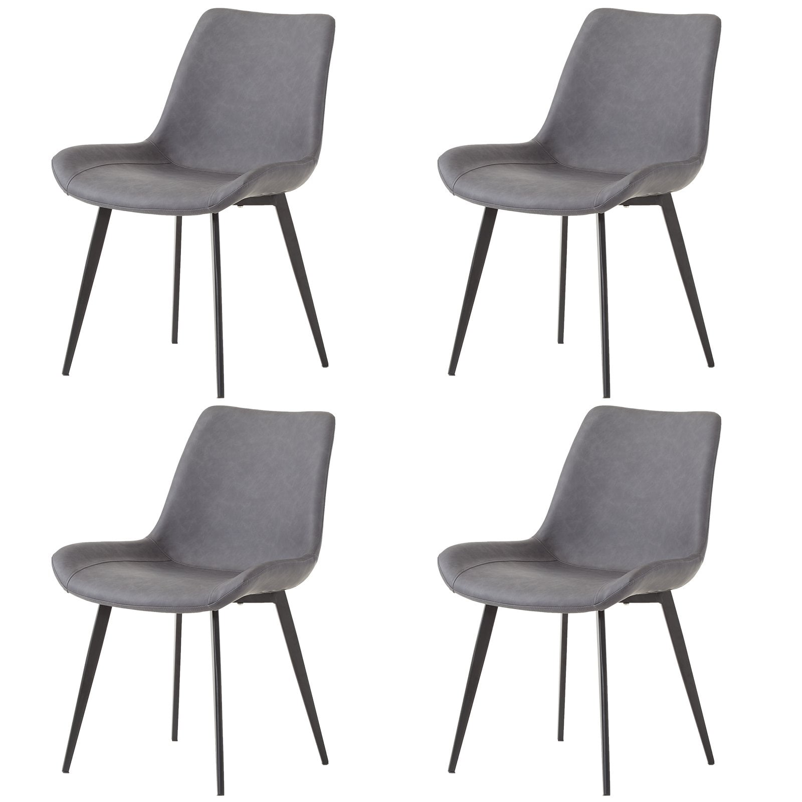 UBesGoo 4 Pcs Dining Chair Washable PU Fuax Leather Living Room Side ...
