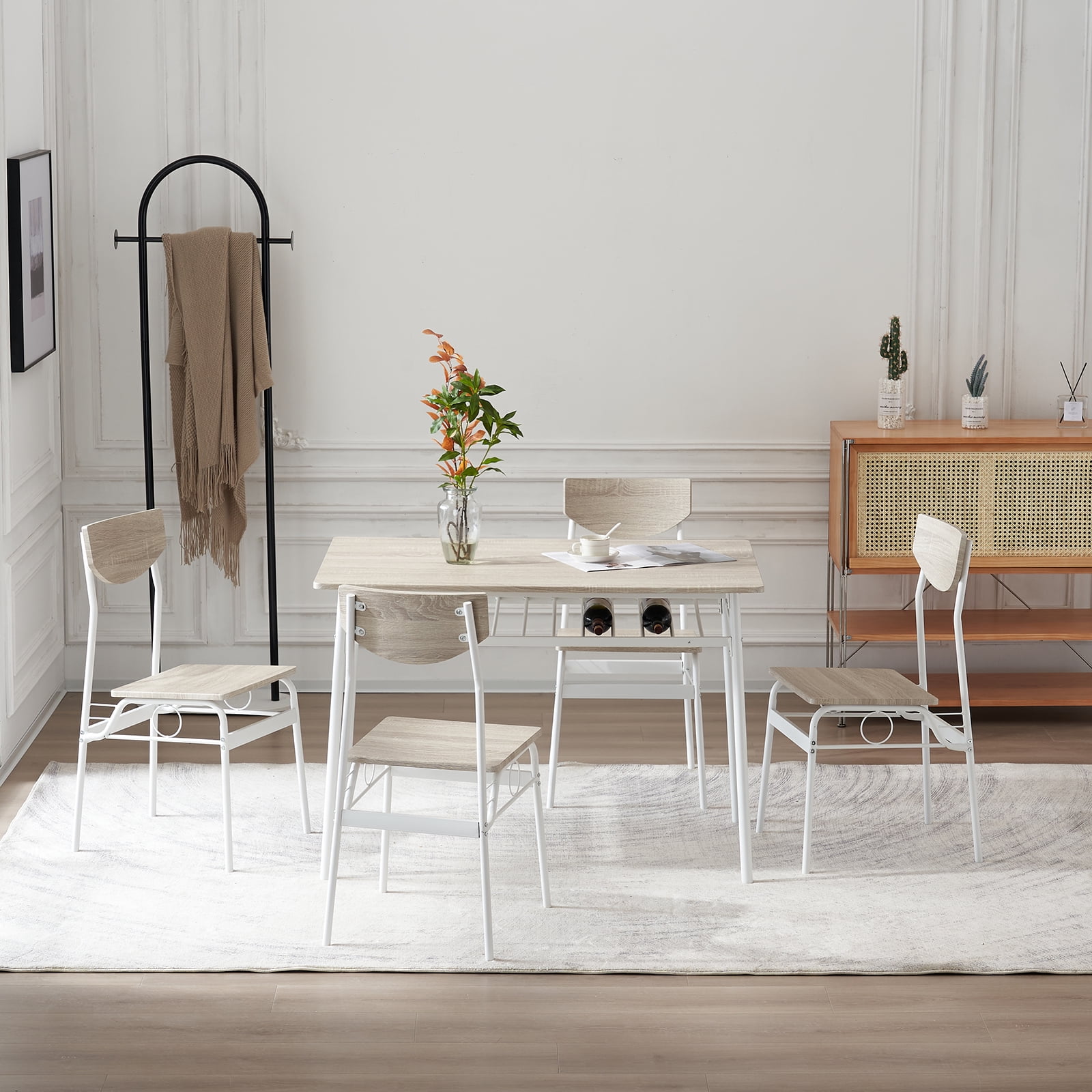 UBesGoo 4 Person Dining Room Set, Dining Table Set with 4 Chairs ...