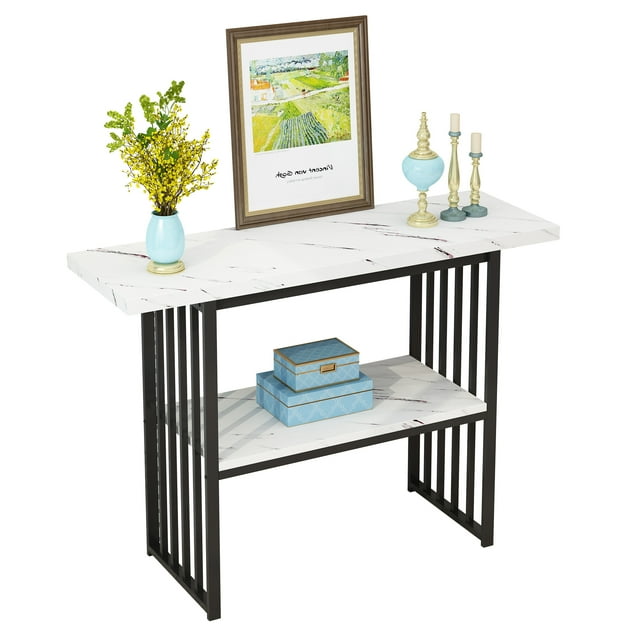 UBesGoo 42-Inch Console Entry Table with Shelves, Long Sofa Foyer TV ...