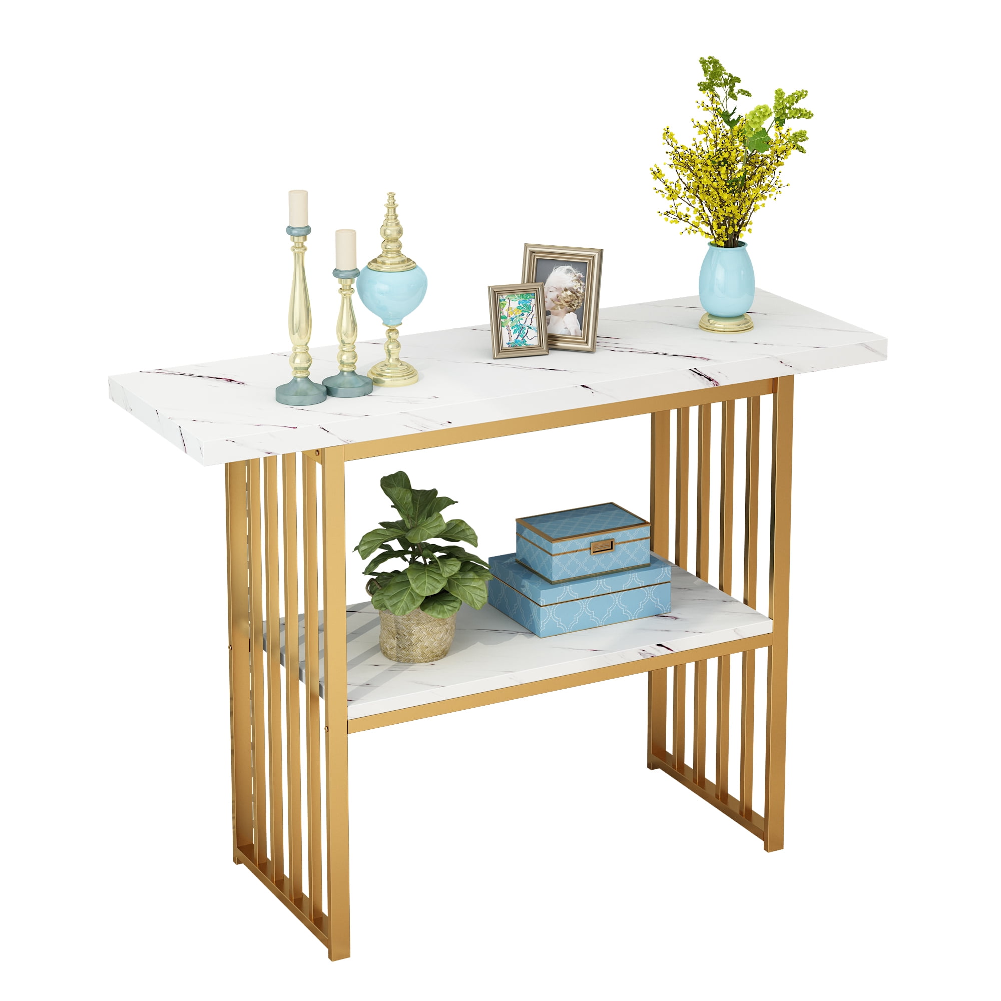 UBesGoo 42-inch Console Entry Table with Shelves, Long Sofa Foyer TV ...