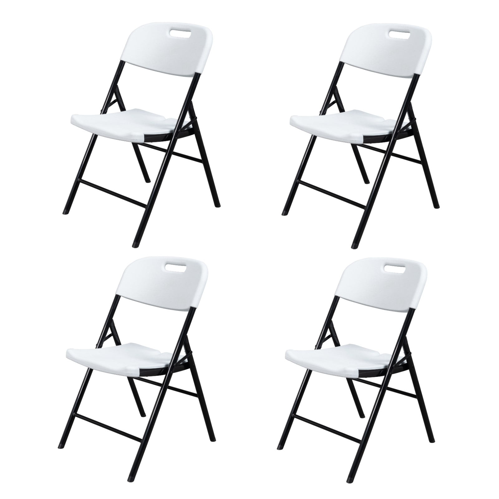 UBesGoo 4Pack Plastic Folding Chairs Portable Wedding Banquet Seat ...