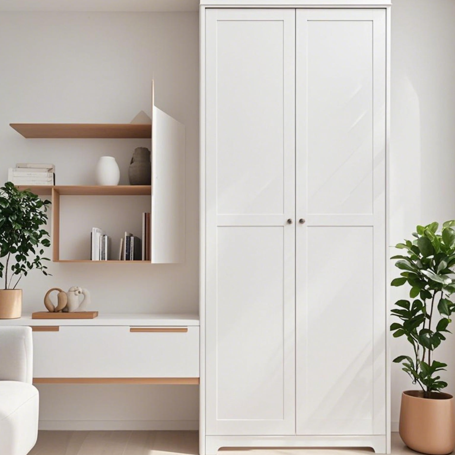 UBesGoo 72" Traditional Freestanding Kitchen Pantry Cabinet Wardrobe ...