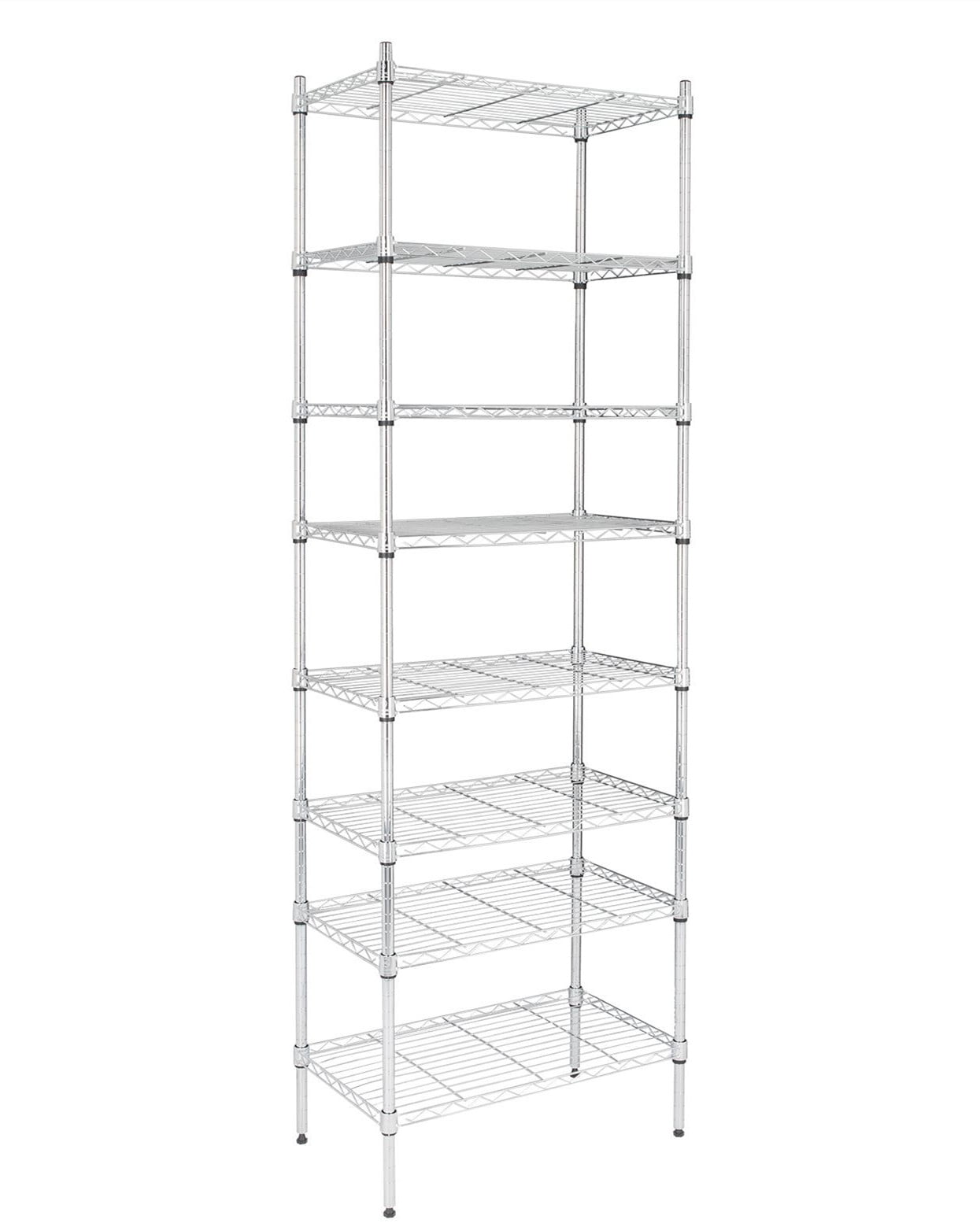 UBesGoo 8-Tier Rolling Steel Whire Shelving Storage Rack for Office ...