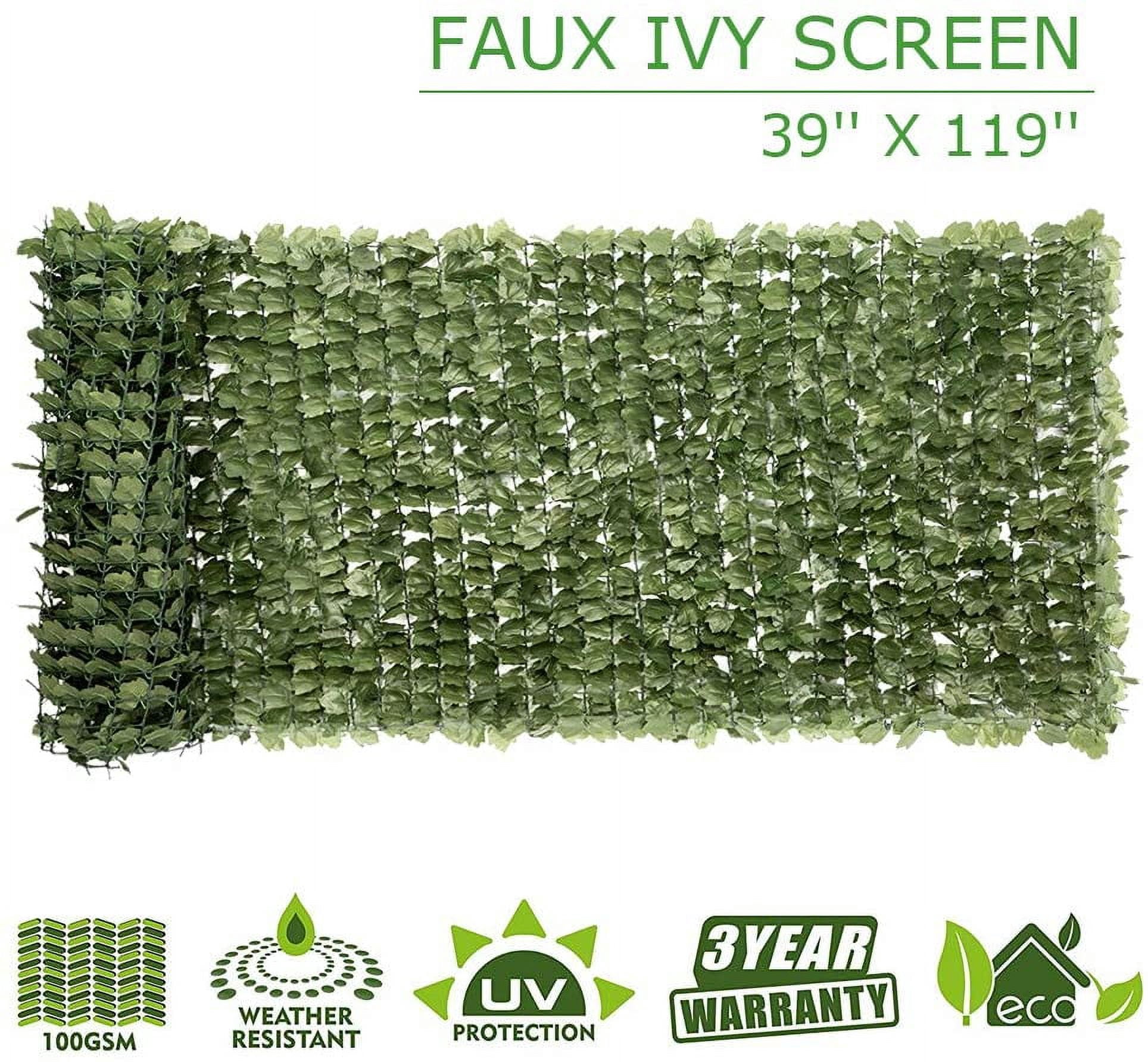 UBesGoo Artificial Faux Ivy Hedge Privacy Fence Screen 39"x119 ...