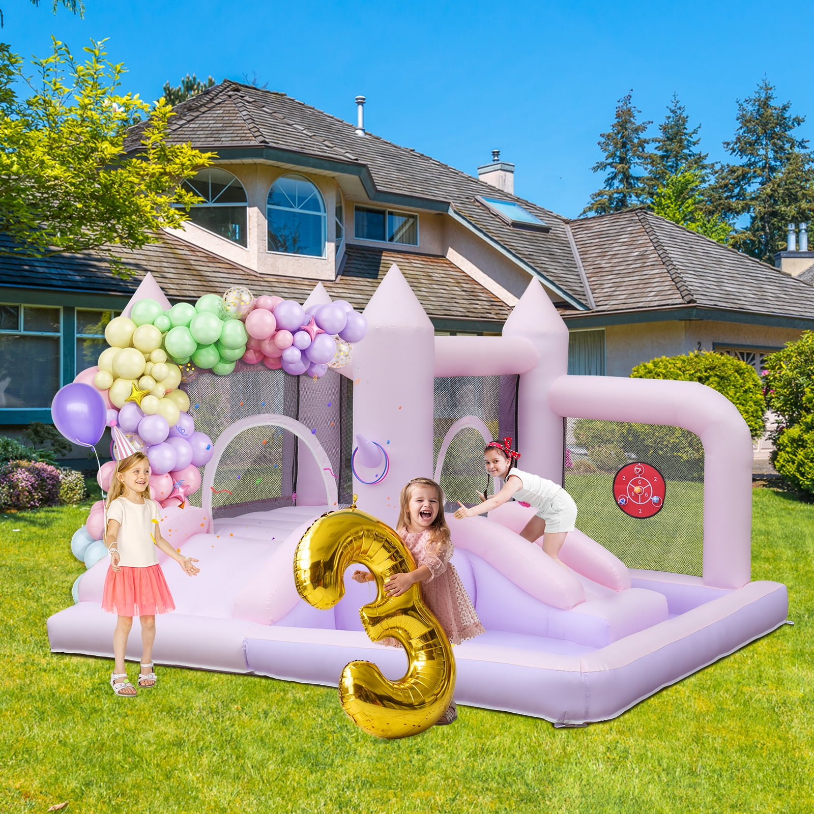 UBesGoo Bounce House, Inflatable Bounce Castle with Blower for Kids 3 ...