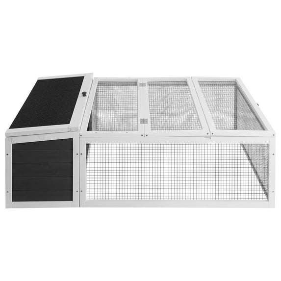 UBesGoo Chicken Coop for Outdoors 50in with Run, Wooden Hen House ...