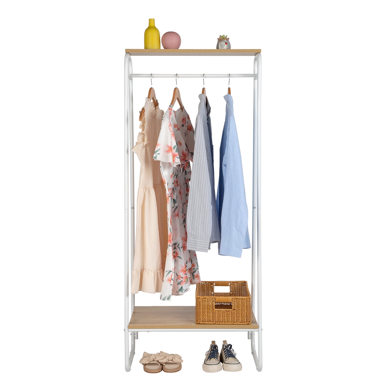 UBesGoo Clothes Rack Heavy Duty Closet Garment Rack Clothing Storage ...