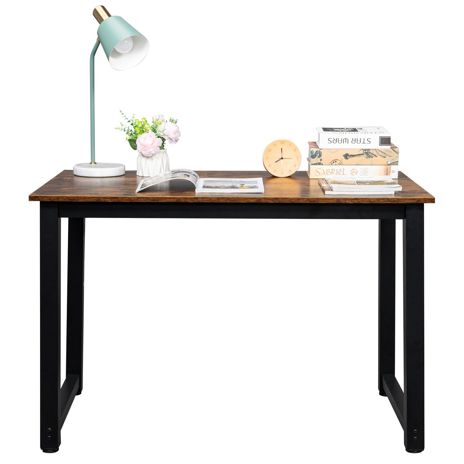 UBesGoo Computer Desk Wood PC Laptop Writing Table Workstation ...