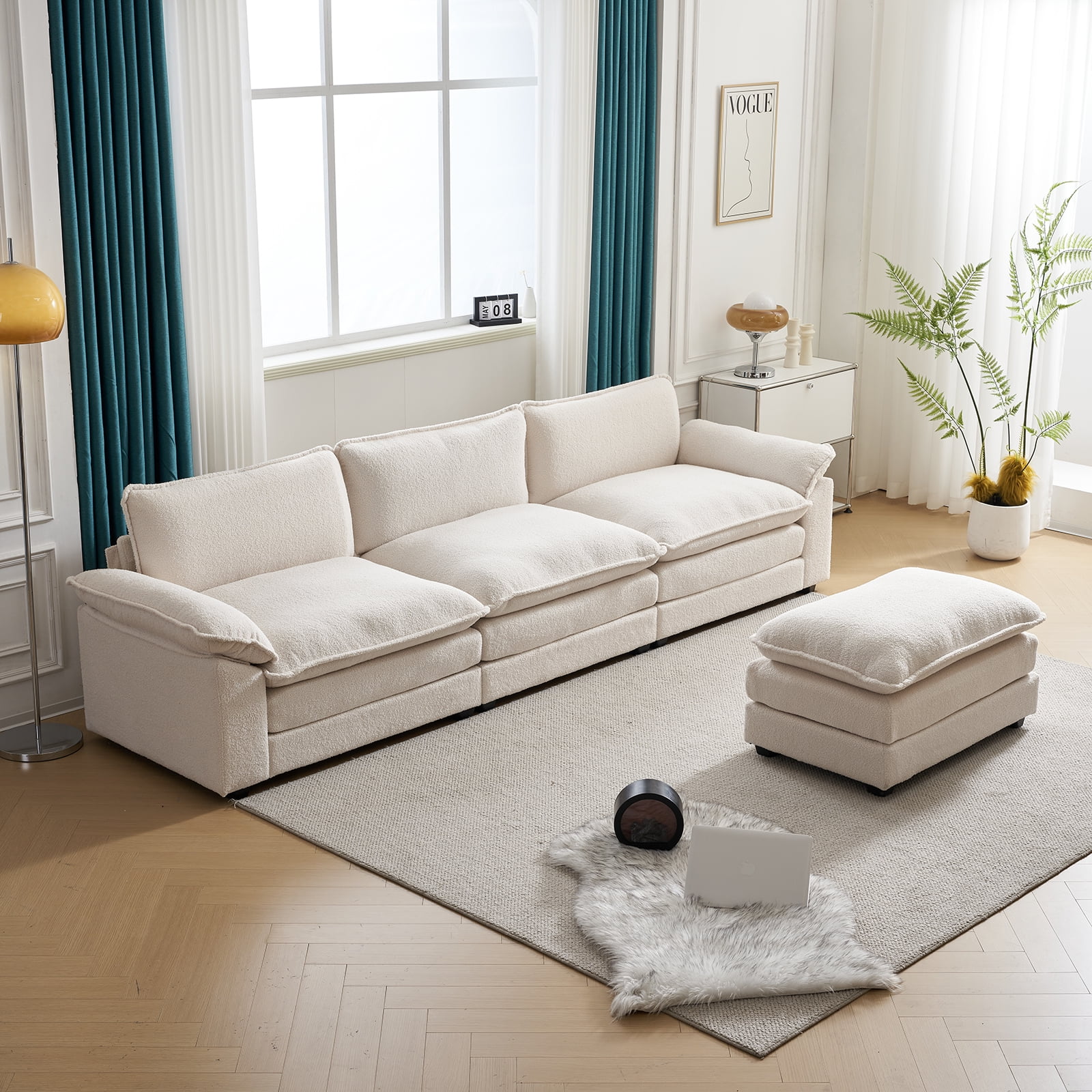 UBesGoo Convertible Sectional Sofa with Chaise L Shaped Couch with ...
