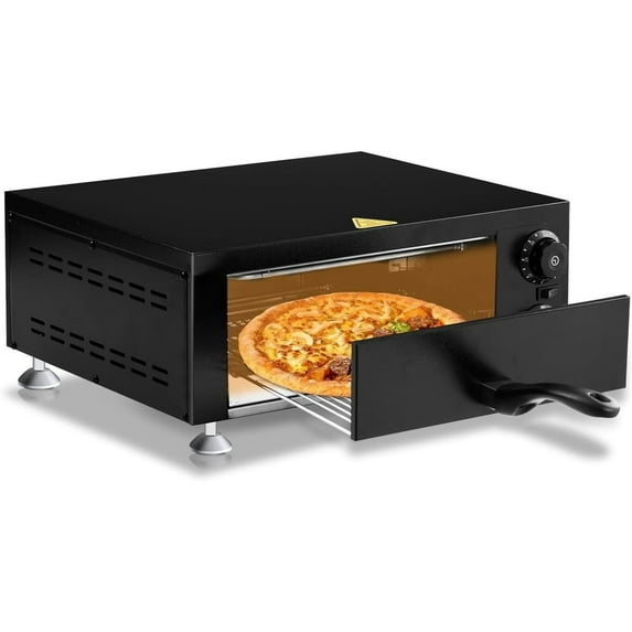 UBesGoo Electric Pizza Oven, 1100W Countertop Toaster Oven with Timer, Removable Crumb Tray ...