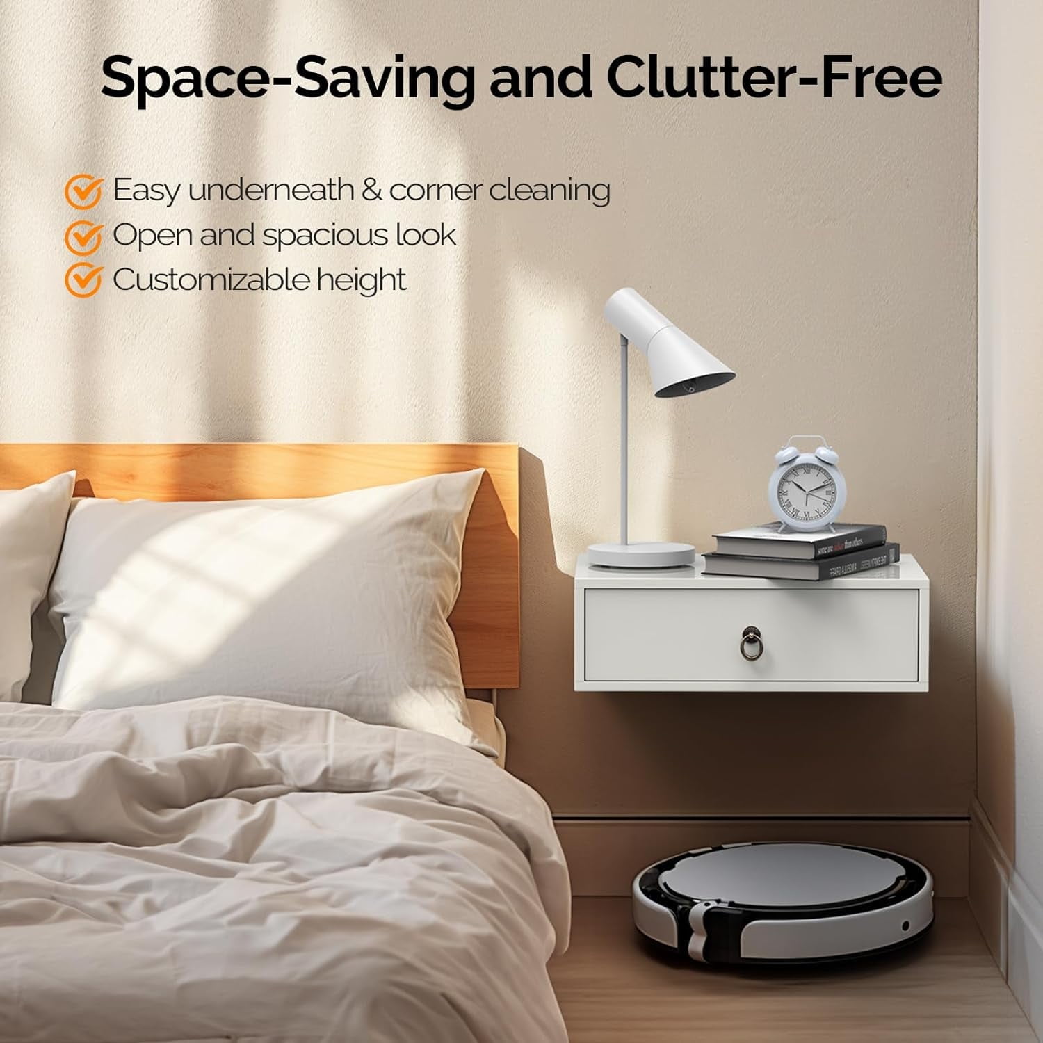 UBesGoo Floating Nightstand for Bedroom, Nightstand with Drawer/Shelf ... UBesGoo Floating Nightstand for Bedroom, Nightstand with Drawer/Shelf ...