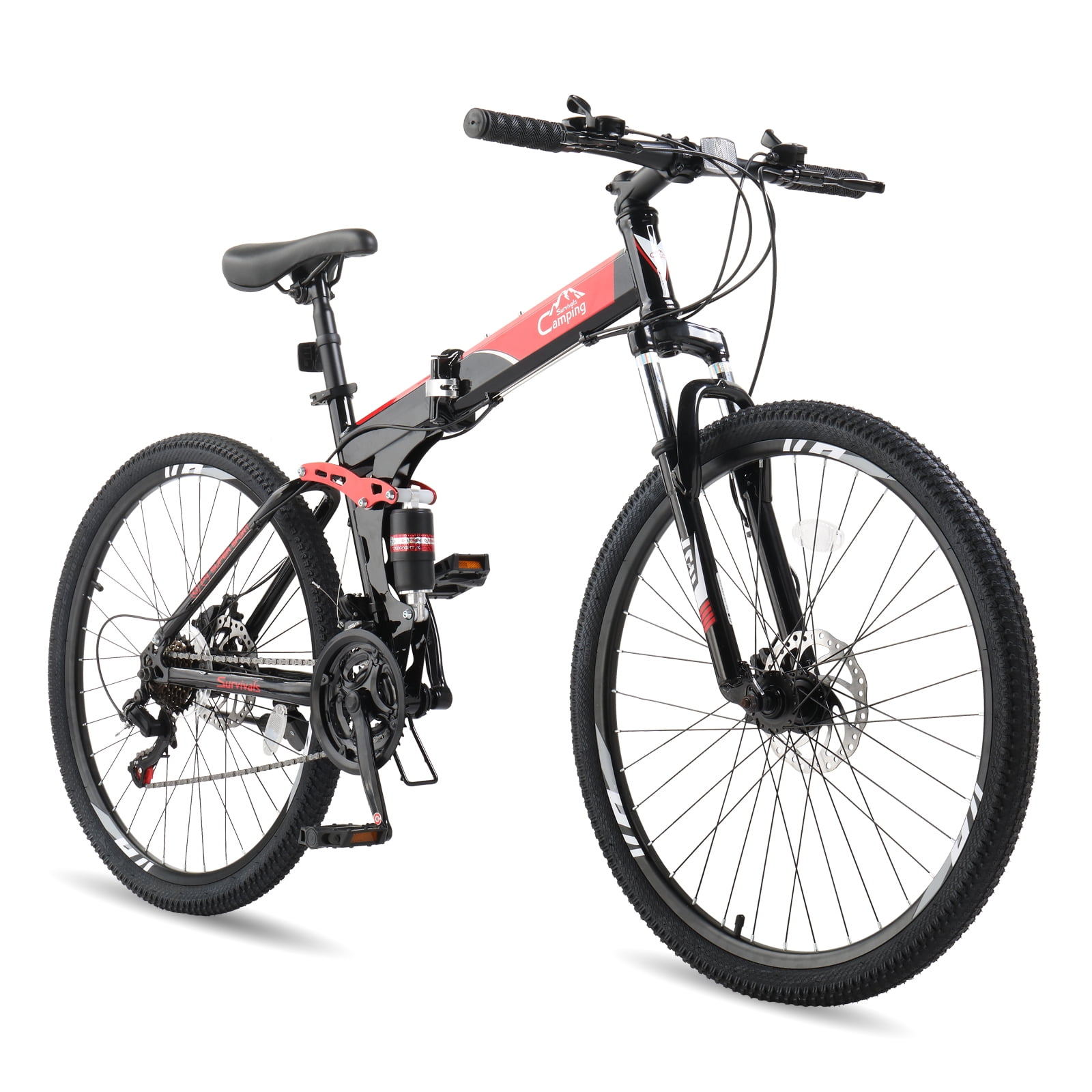 UBesGoo 27.5in Folding Mountain Bike Shimano 21-Speed with Disc Brakes ...