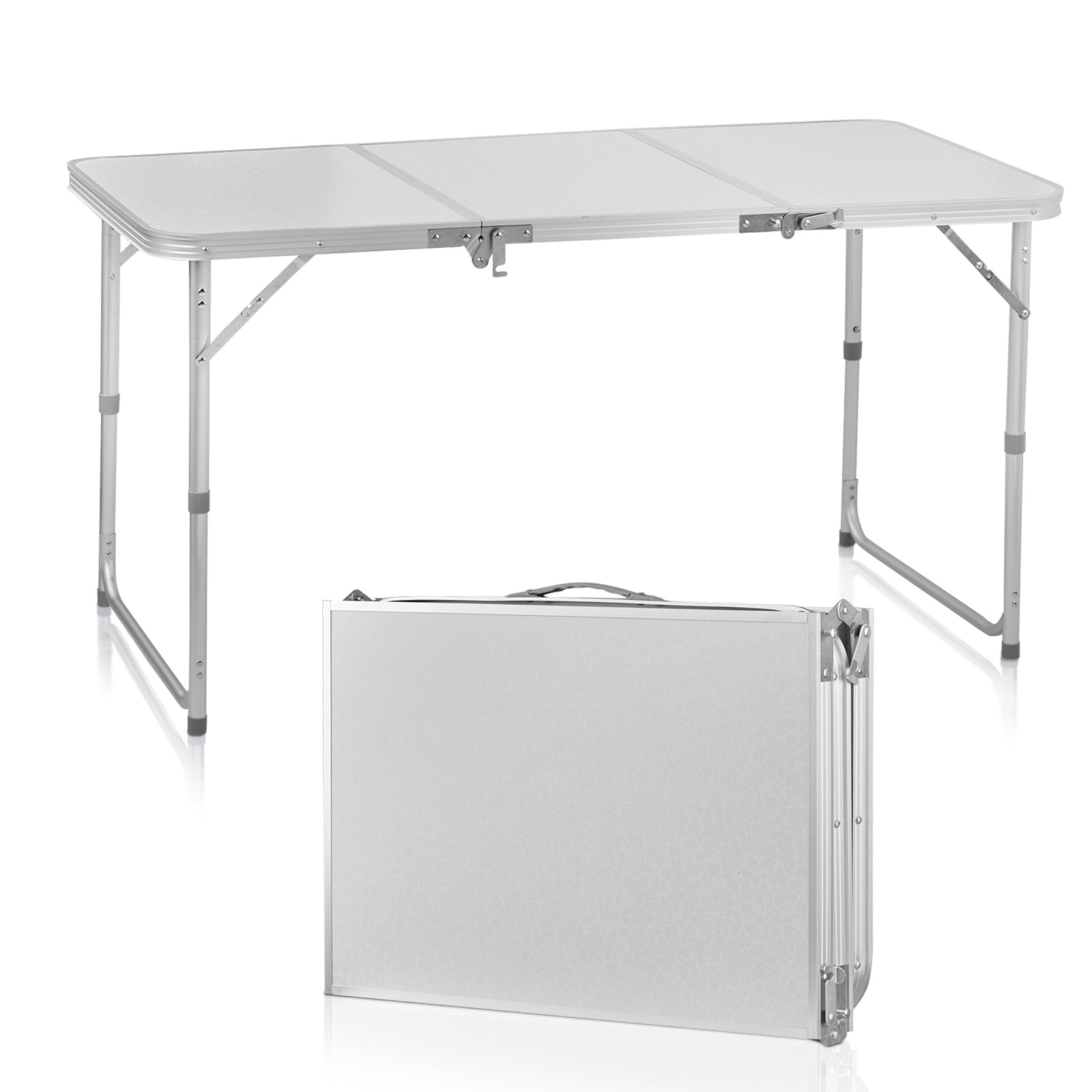 UBesGoo Folding Picnic Table 4FT Portable Compact Folding Picnic Table ...