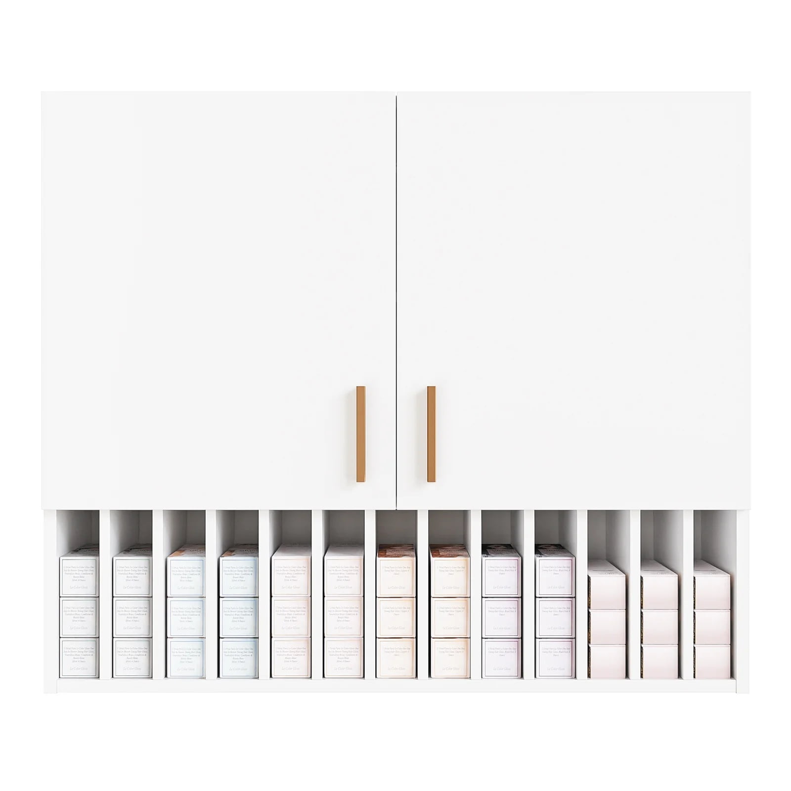 UBesGoo Hair Color Organizer Rack, Wall-Mounted Adjustable Shelves ...