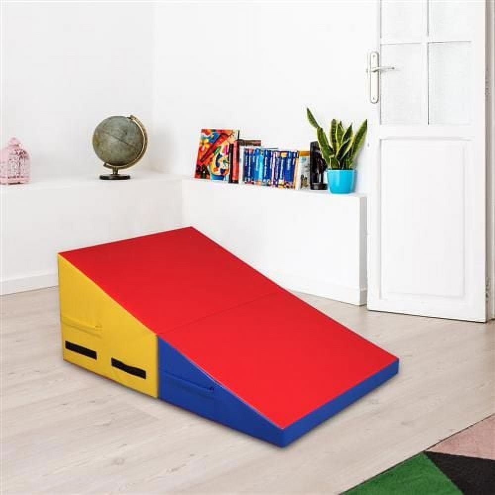 UBesGoo Kids Tumble Foldable Gymnastics Incline Mat, Mixed Colors, 32 ...