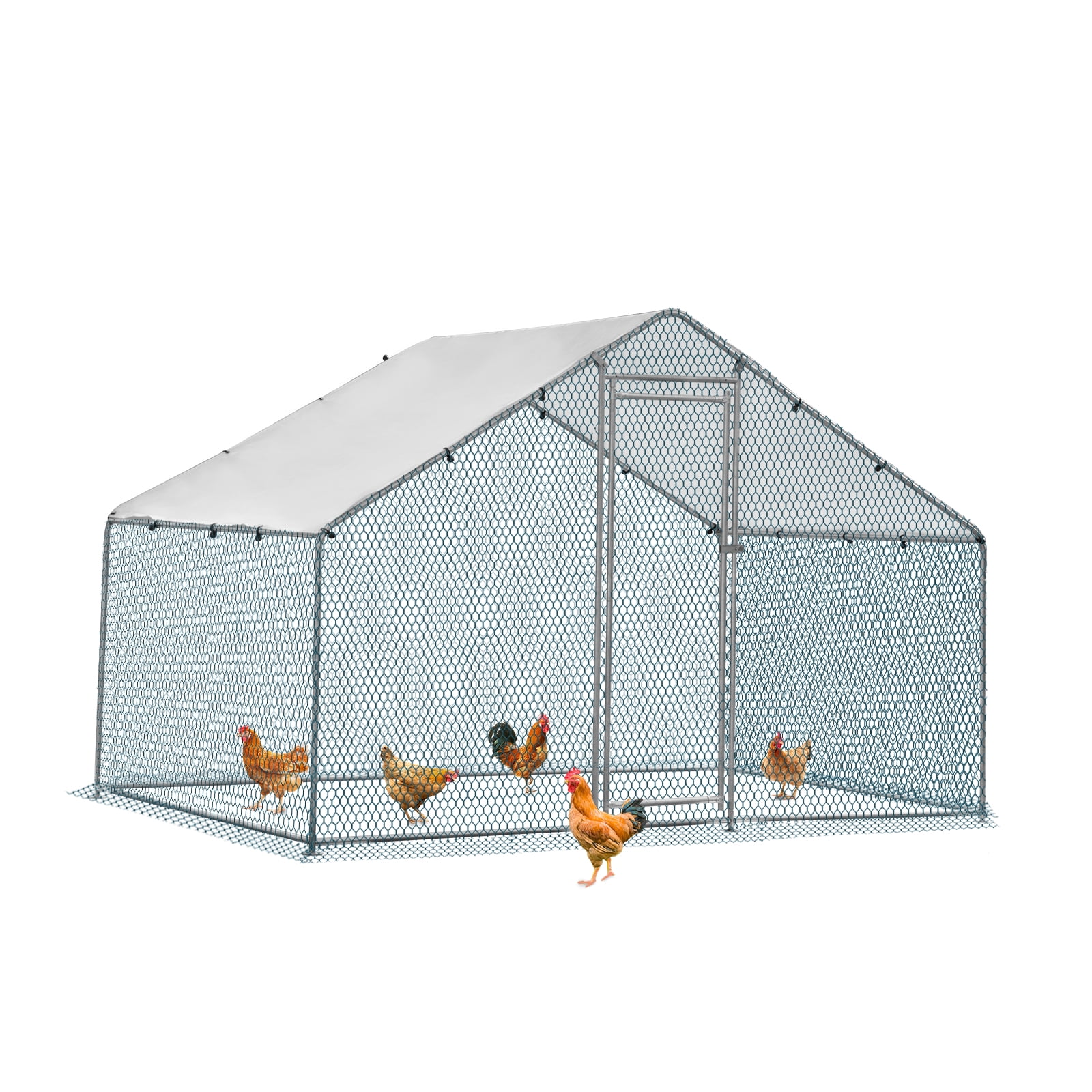 UBesGoo Large Metal Chicken Coops Chicken Cage House Hen House 6.5 ft x ...