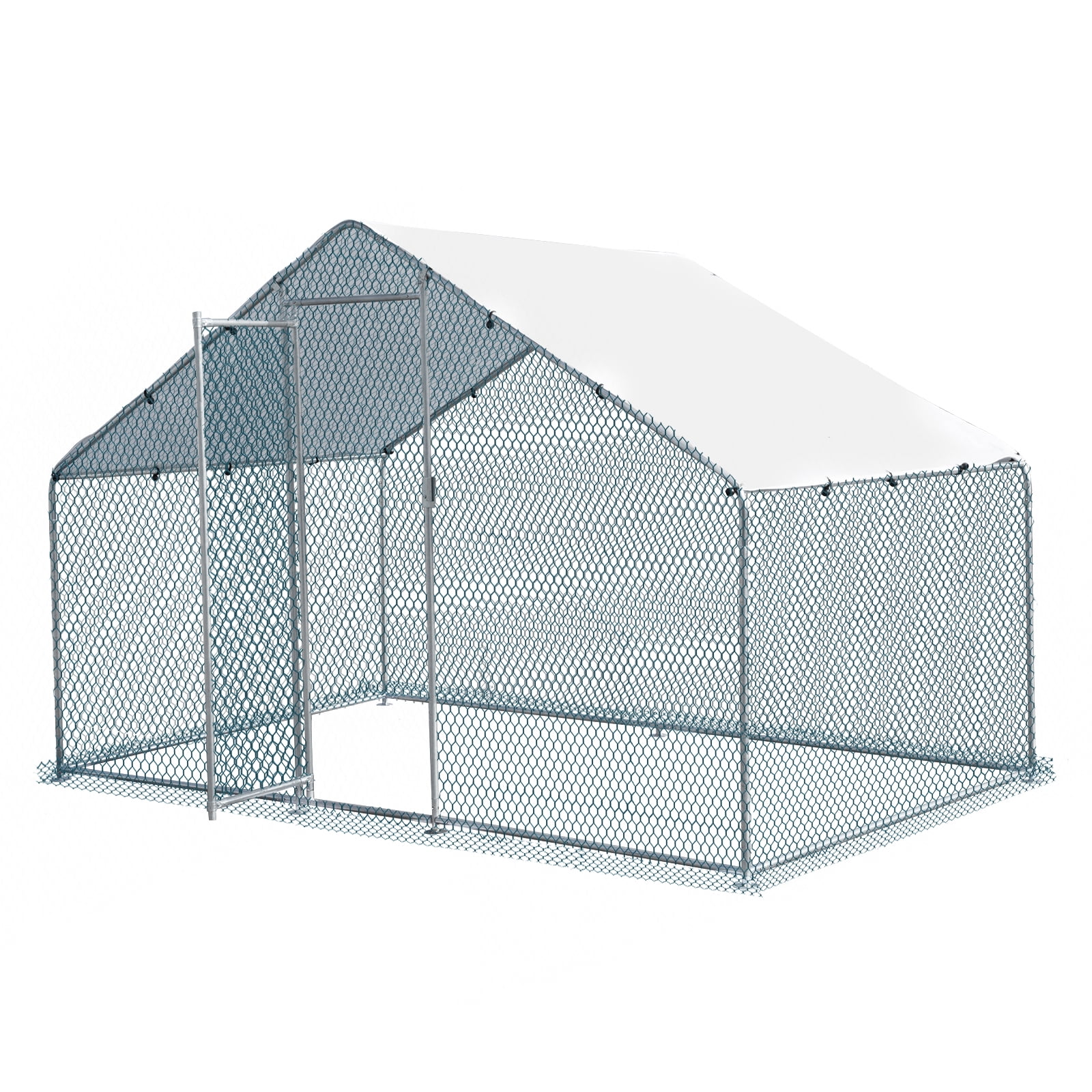 Ubesgoo Large Metal Chicken Coop, 6.5x10 ft, Rust and Waterproof ...