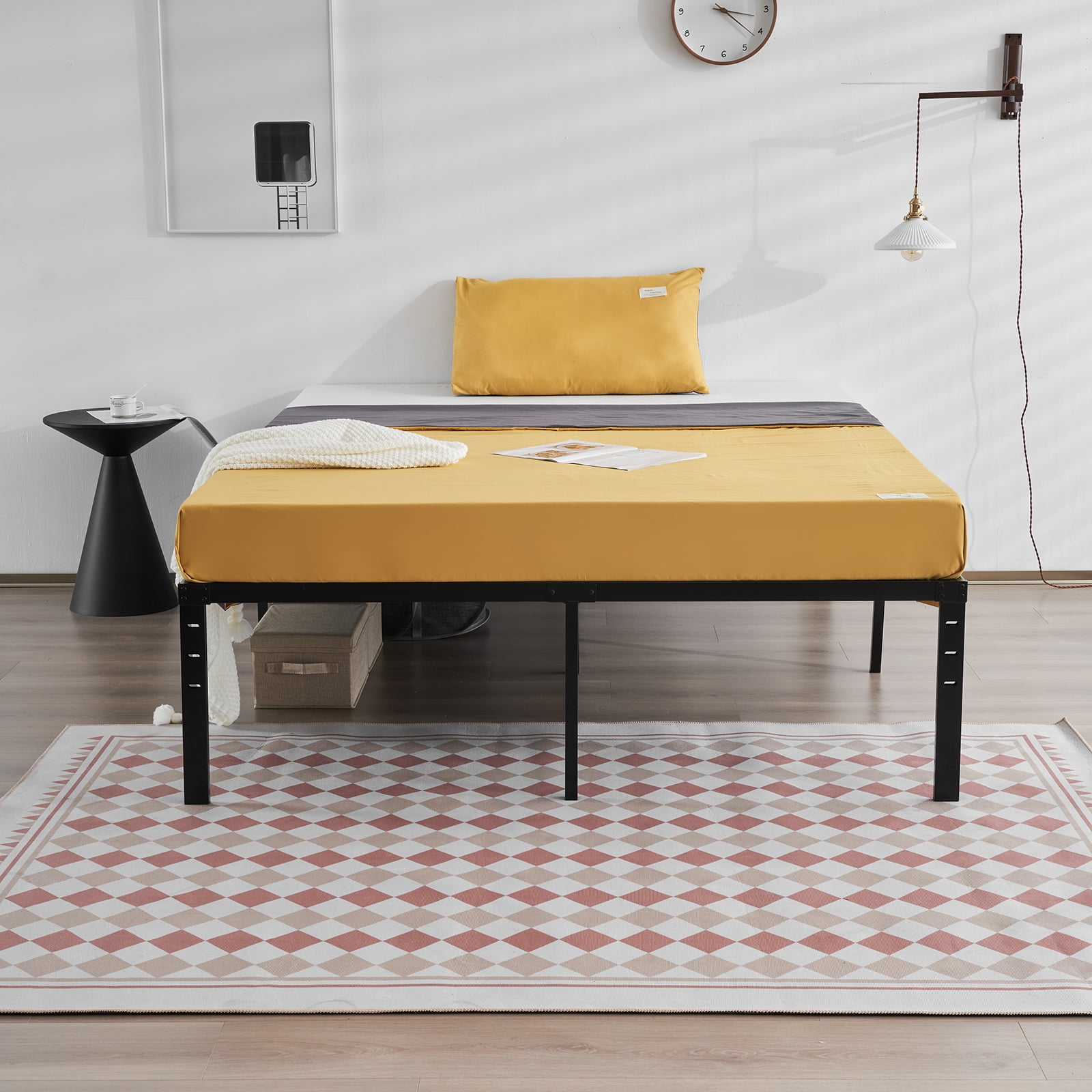 UBesGoo Sturdy Heavy Duty Steel King Size Metal Platform Bed Frame, 18 ...