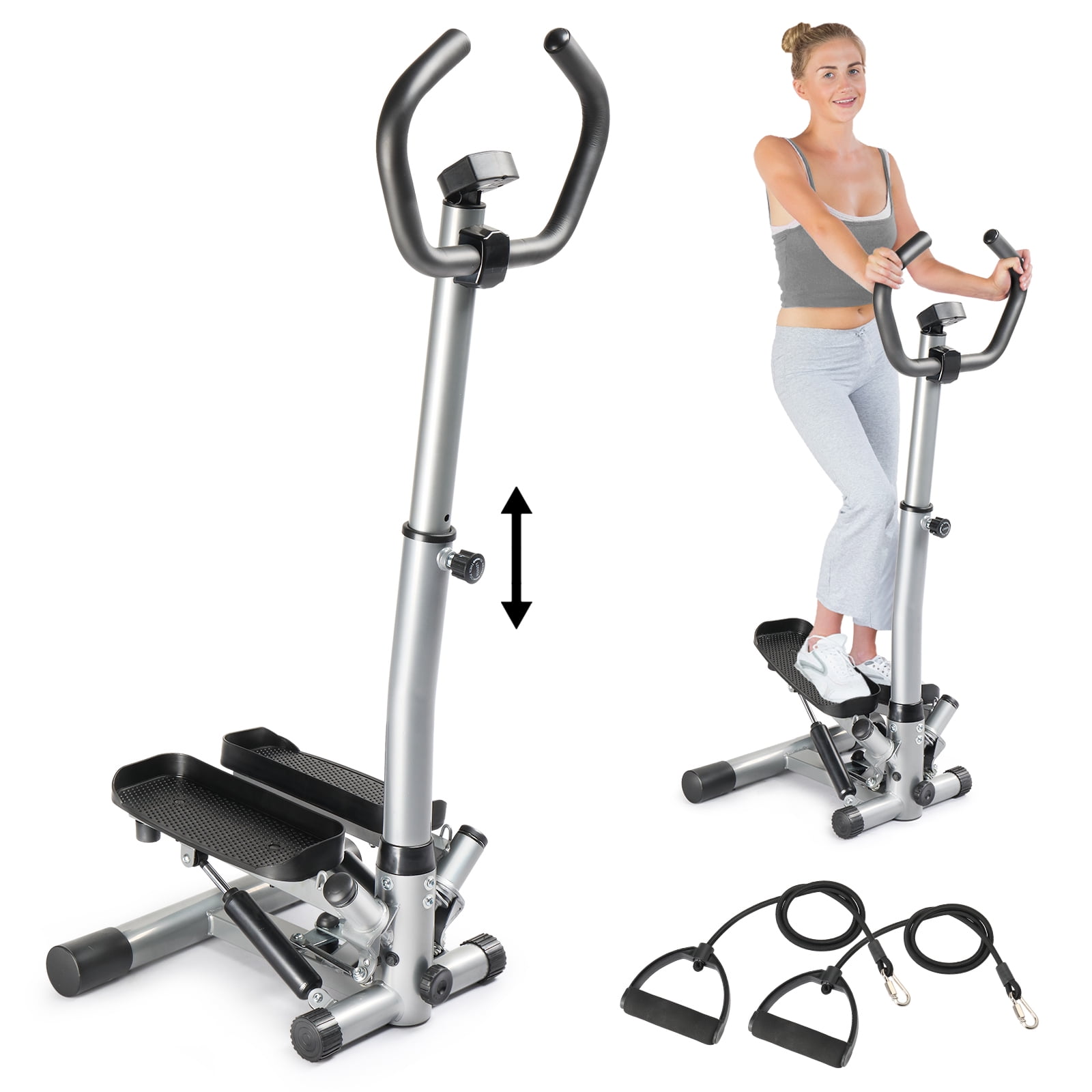 UBesGoo Mini Aerobic Stepper, Adjustable Height, Non-Slip Pedals, 330 ...