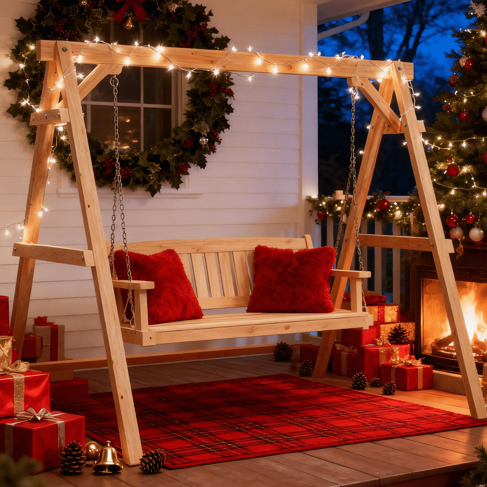 UBesGoo Original Swing Stand, 5FT A-Frame with 600lb Capacity for Porch ...
