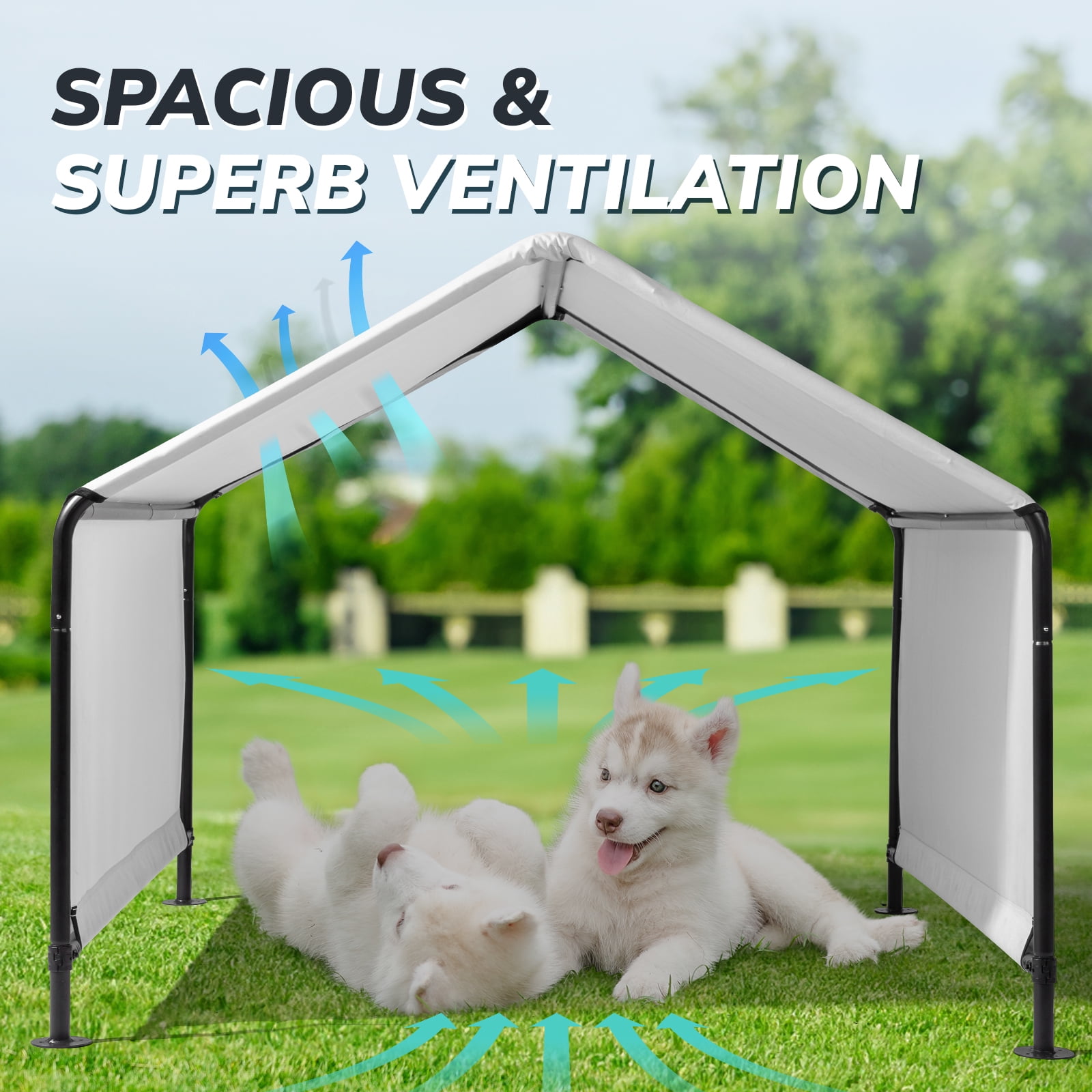 UBesGoo Outdoor Pet Shade Dog Shade Shelter, Versatile Pet Canopy Tent ...