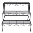 UBesGoo Plant Stand, Outdoor Metal 3-Tier Holder for Multiple Plants ...