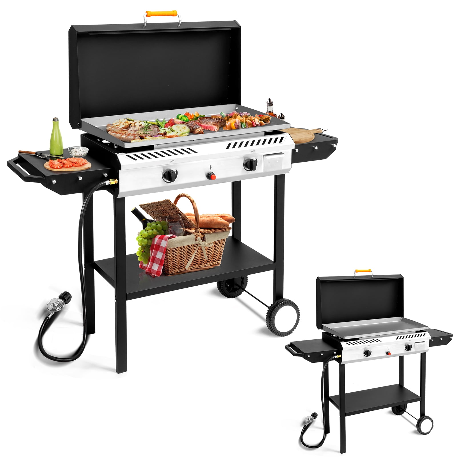 UBesGoo Propane 15,0000BTU 2 Burner Outdoor Versatile Stove w/ Skillet ...