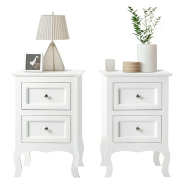 Yaheetech 3 Drawer Nightstand for Living Room, White - Walmart.com