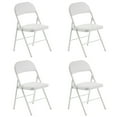UBesGoo 4-Piece Set Steel Frame PVC Padded Folding Chairs, Portable and ...
