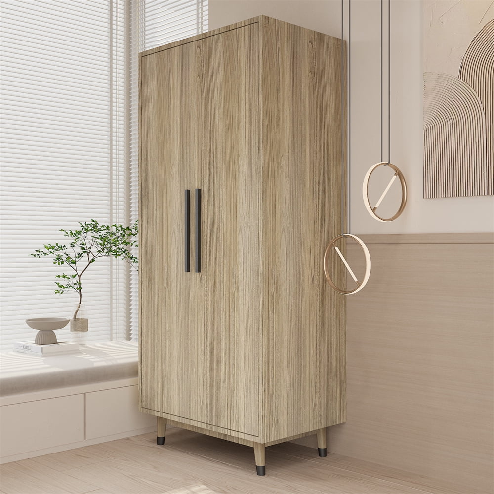 UBesGoo Wood Closet Wardrobe with Doors, Functional Clothes Storage ...