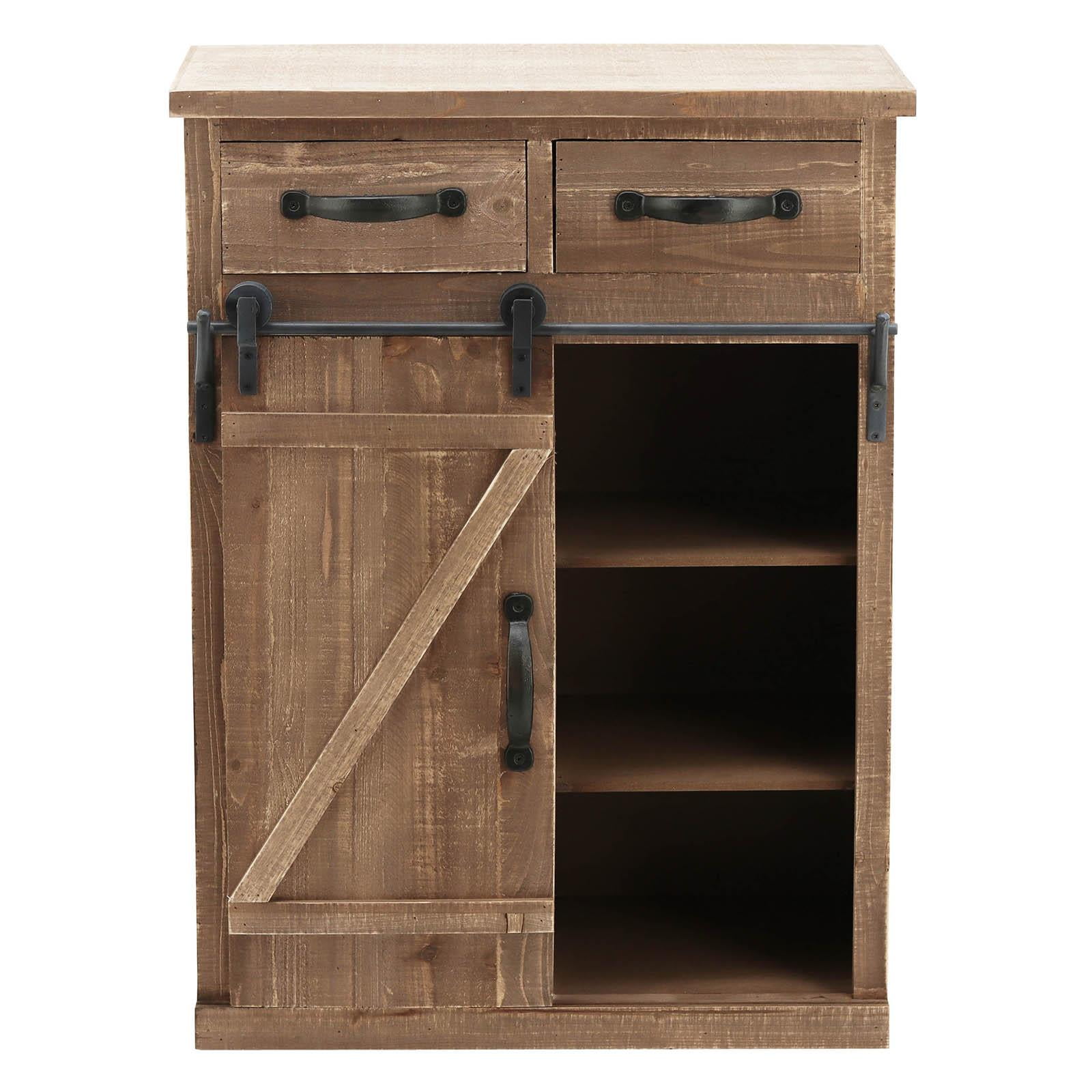UBesGoo Wooden Entryway Cabinet Accent Table with Country Style TV ...
