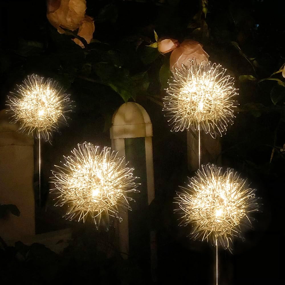 UCACA Dandelion Solar Garden Lights Waterproof Outdoor LED Landscape ...