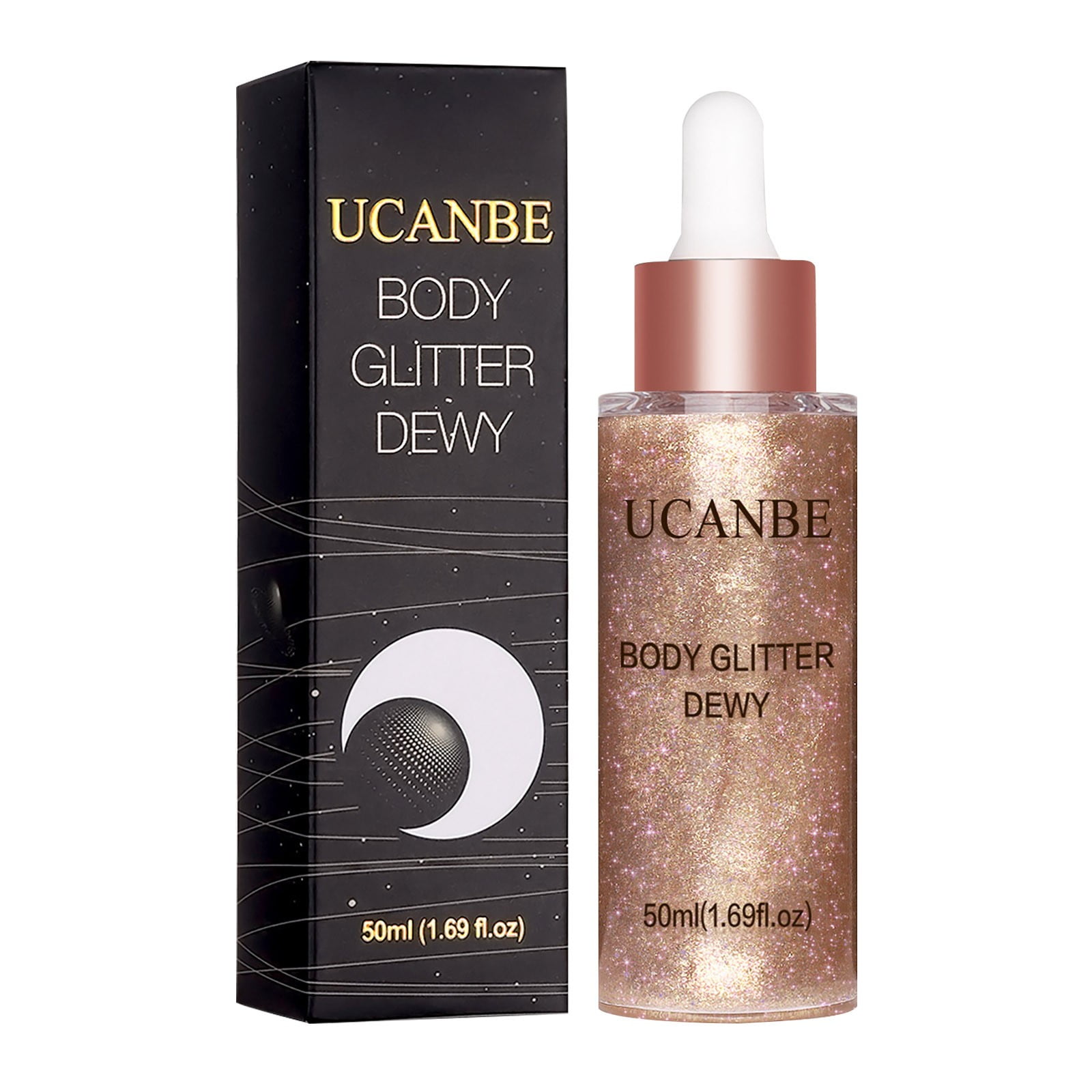 UCANBE Hydrating Body Glitter Dewy Highlighter Makeup Luminizer Drops ...