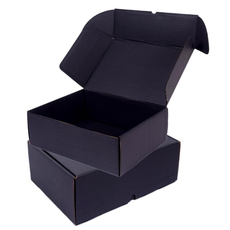 UCANPACK All Black Mailer Box 6 x 6 x 4" - 50 Pack Deluxe Mailer Boxes ...