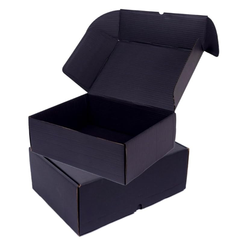 UCANPACK All Black Mailer Box 6 x 6 x 4" - 50 Pack Deluxe Mailer Boxes ...