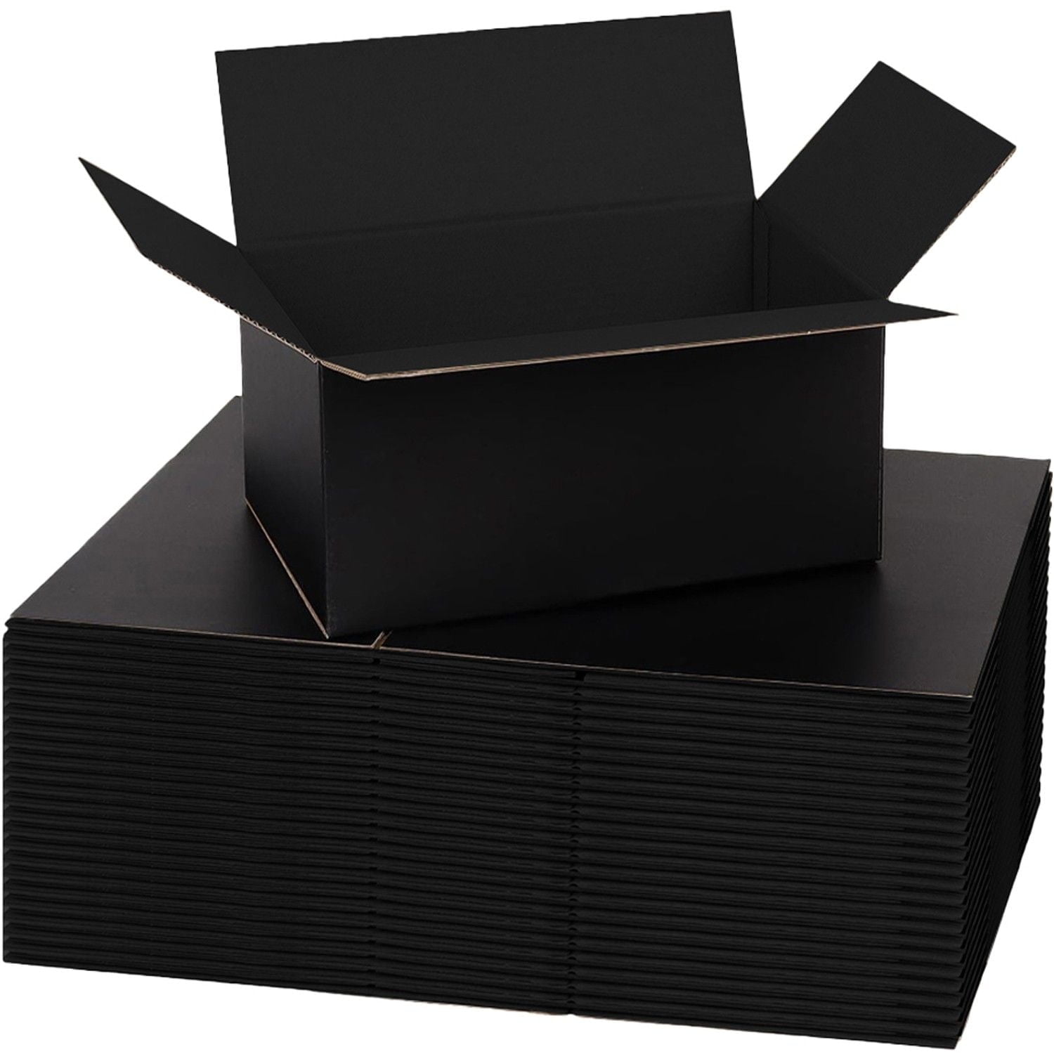 UCANPACK All Black Shipping Boxes 10x4x4 Inches - 25 Pack Black ...