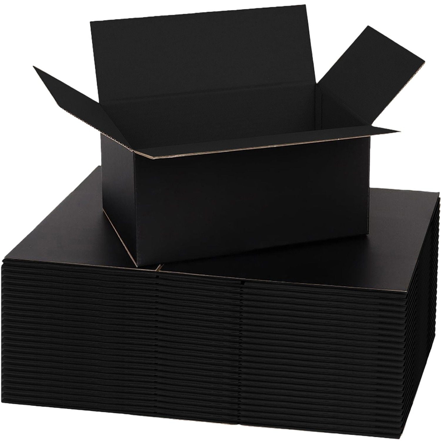 UCANPACK All Black Shipping Boxes 6x4x4 Inches - 25 Pack Black Small ...