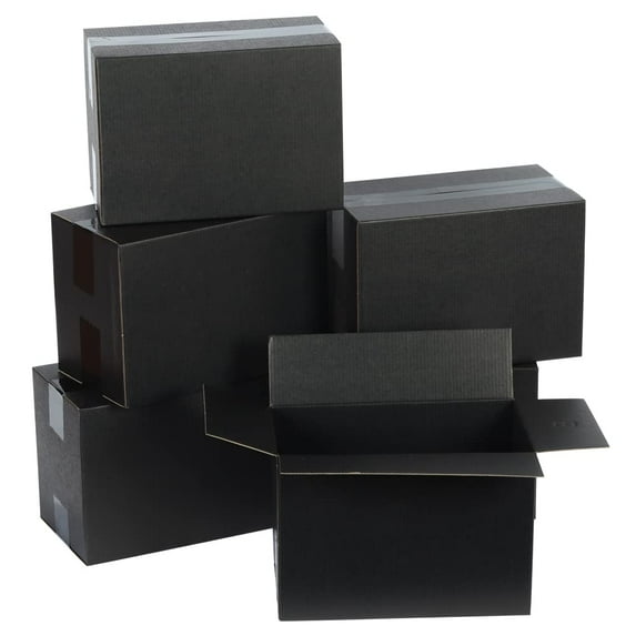 UCANPACK All Black Shipping Boxes 7x7x5 Inches - 25 Pack Black ...