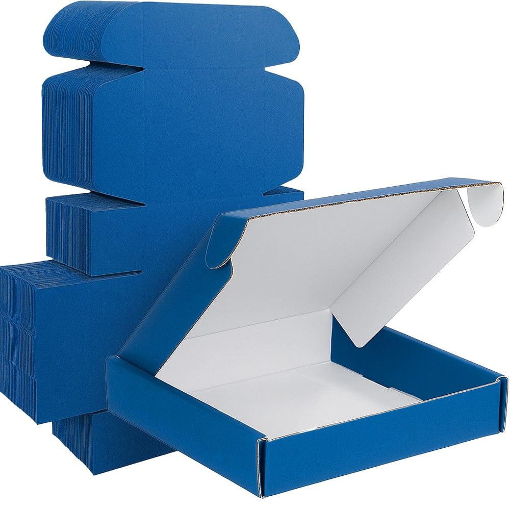 Ucanpack 50 Pcs Corrugated Cardboard Mailer Box, Made In USA- Blue ...
