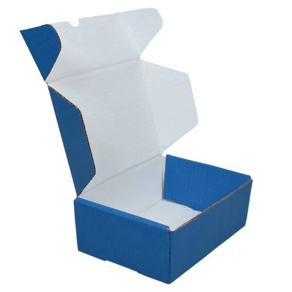 UCANPACK Blue Mailer Box (Kraft Inside) 5 x 4 x 3" - 50 Pack Corrugated ...