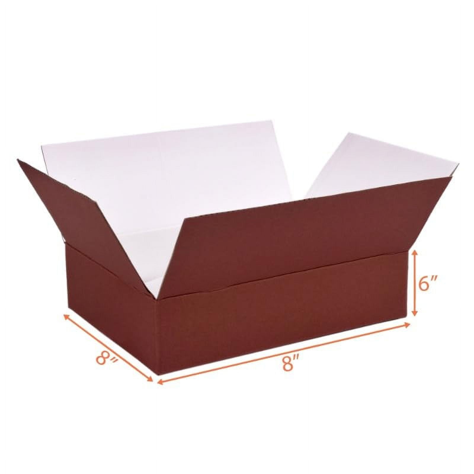 UCANPACK Brown Color Shipping Boxes 8x8x6 Inches - 25 Pack Mocca Brown ...