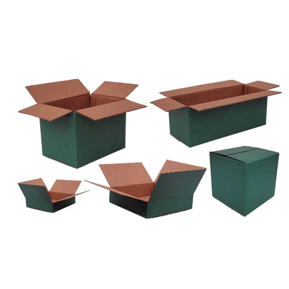 UCANPACK Green Color Shipping Boxes (Kraft Inside) 9x9x9 Inches - 25 ...