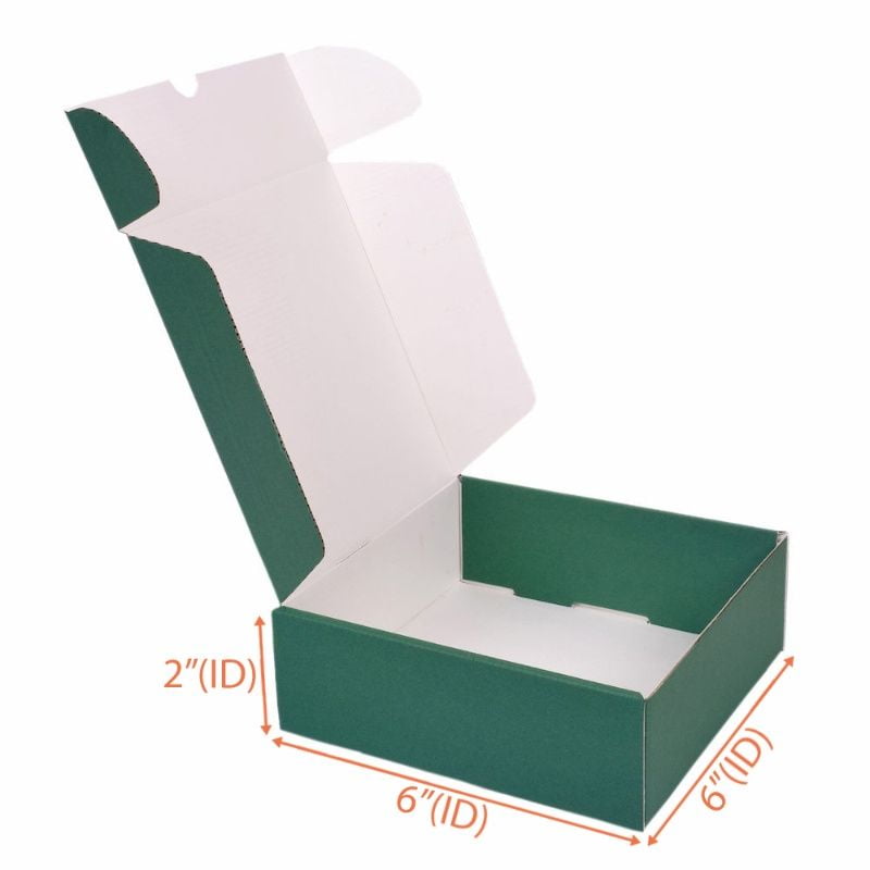 UCANPACK Green Mailer Box 12 x 6 x 6" (White Inside) - 50 pack Color ...