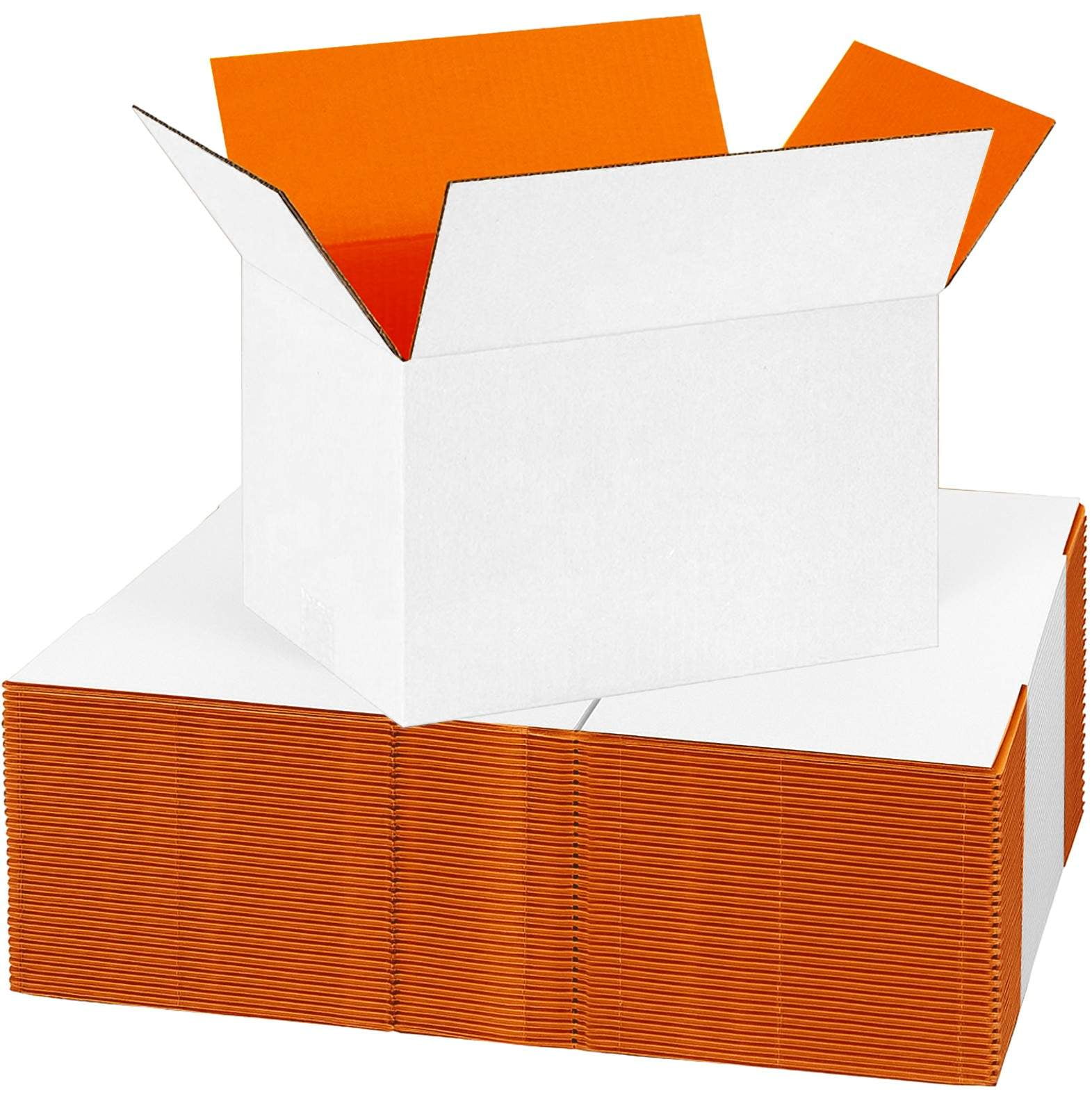 UCANPACK Orange Color Shipping Boxes 12 x 10 x 5" (Color Inside) - 25 ...