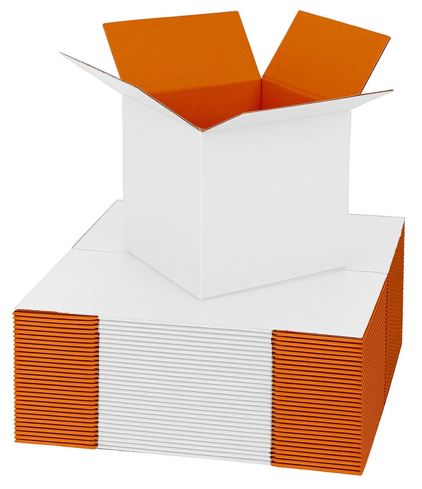 UCANPACK Orange Color Shipping Boxes 5 x 5 x 5" (Color Inside) - 25 ...