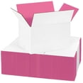 UCANPACK Pink Color Shipping Boxes 12 x 8 x 6" (Color Inside) - 25 Pack ...