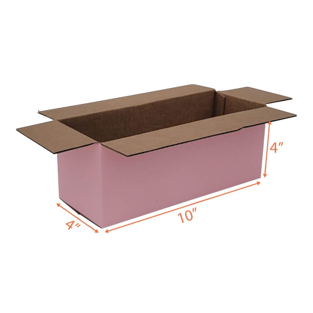 UCANPACK Pink Color Shipping Boxes (Kraft Inside) 10x4x4 Inches - 25 ...