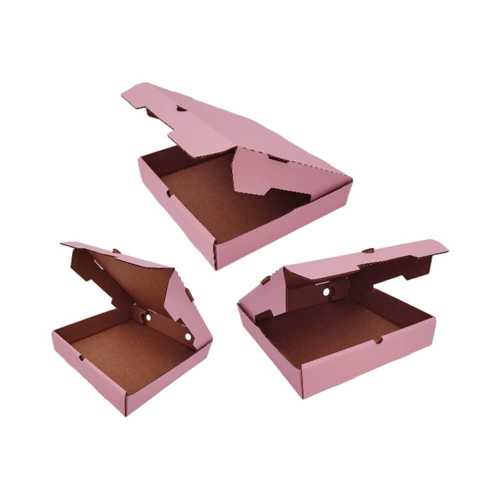 UCANPACK Pink Pizza Box (Kraft Inside) 10x10x2 Inches - 50 Pack Pink ...