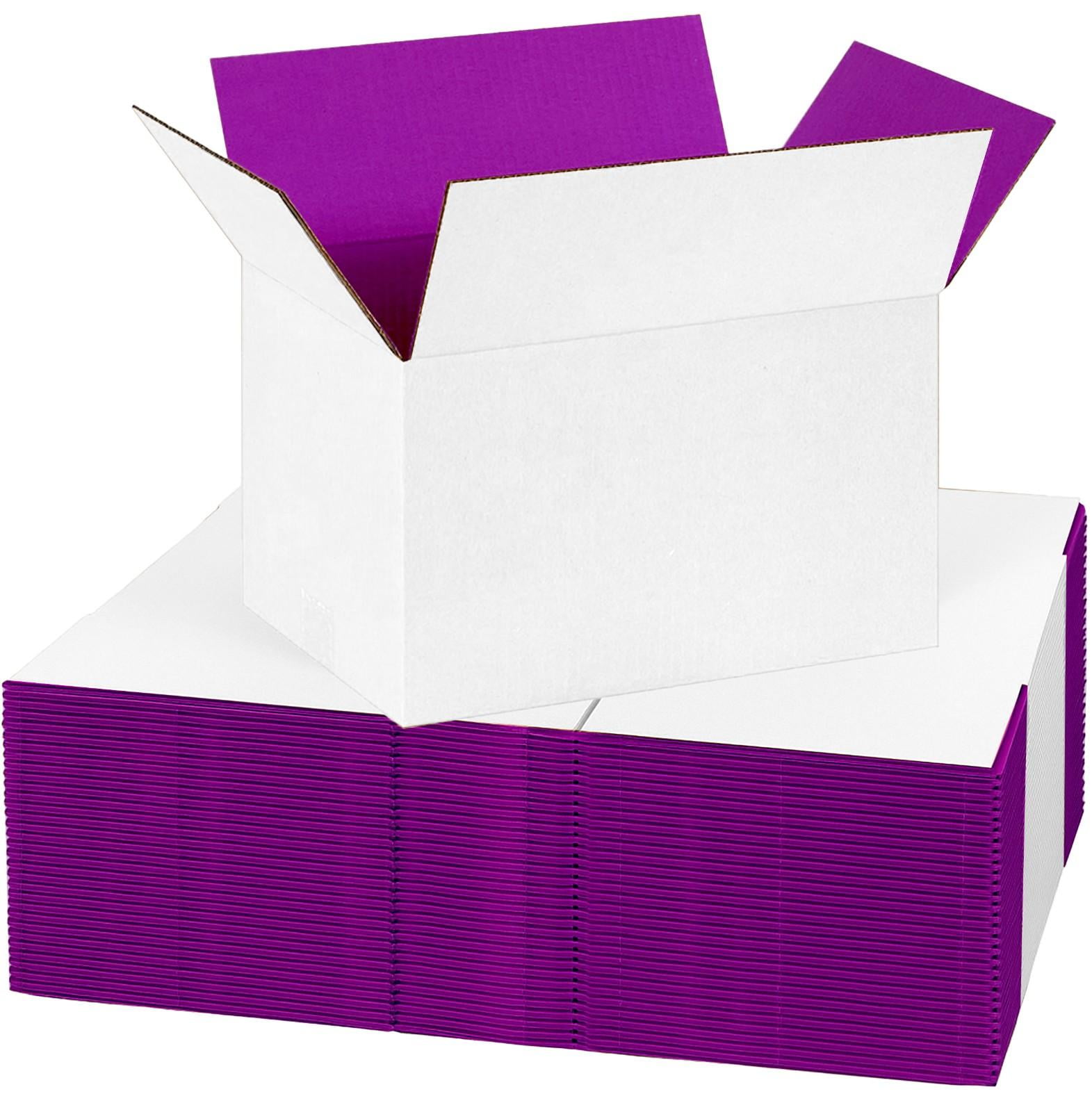 Ucanpack Made In USA- Purple Shipping Boxes 10x10x5", Corrugated ...